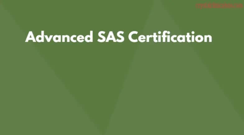 ADVANCED SAS CERTIFICATION TRAINING - Crystal